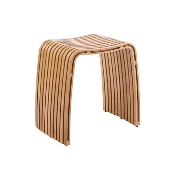SenQWFa Natural Bamboo Wood Garden Stool Multi-Scene Use for Bathroom ...