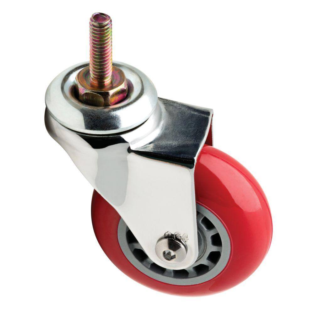 Liberty 2-1/2 in. Red Swivel Stem Caster with 110 lb. Load Rating ...