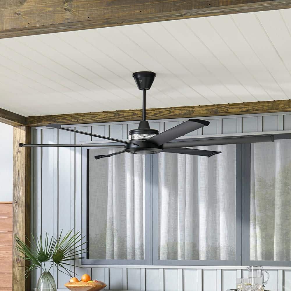 Big Ass Fans Mammoth 72 in. Smart Indoor/Outdoor Black Universal Mount ...