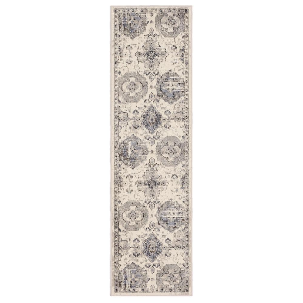 Mohawk Home Aurora Pearl 2 ft. 1 in. x 7 ft. 6 in. Traditional ...