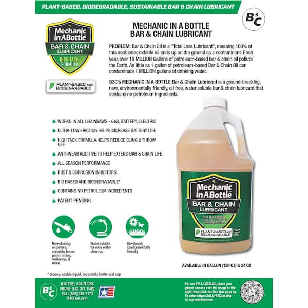 Vegetable based bar and chain oil home depot store