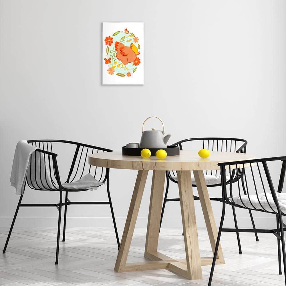 Stupell Industries Hen and Chicks Circular Florals by Hannah Moren ...