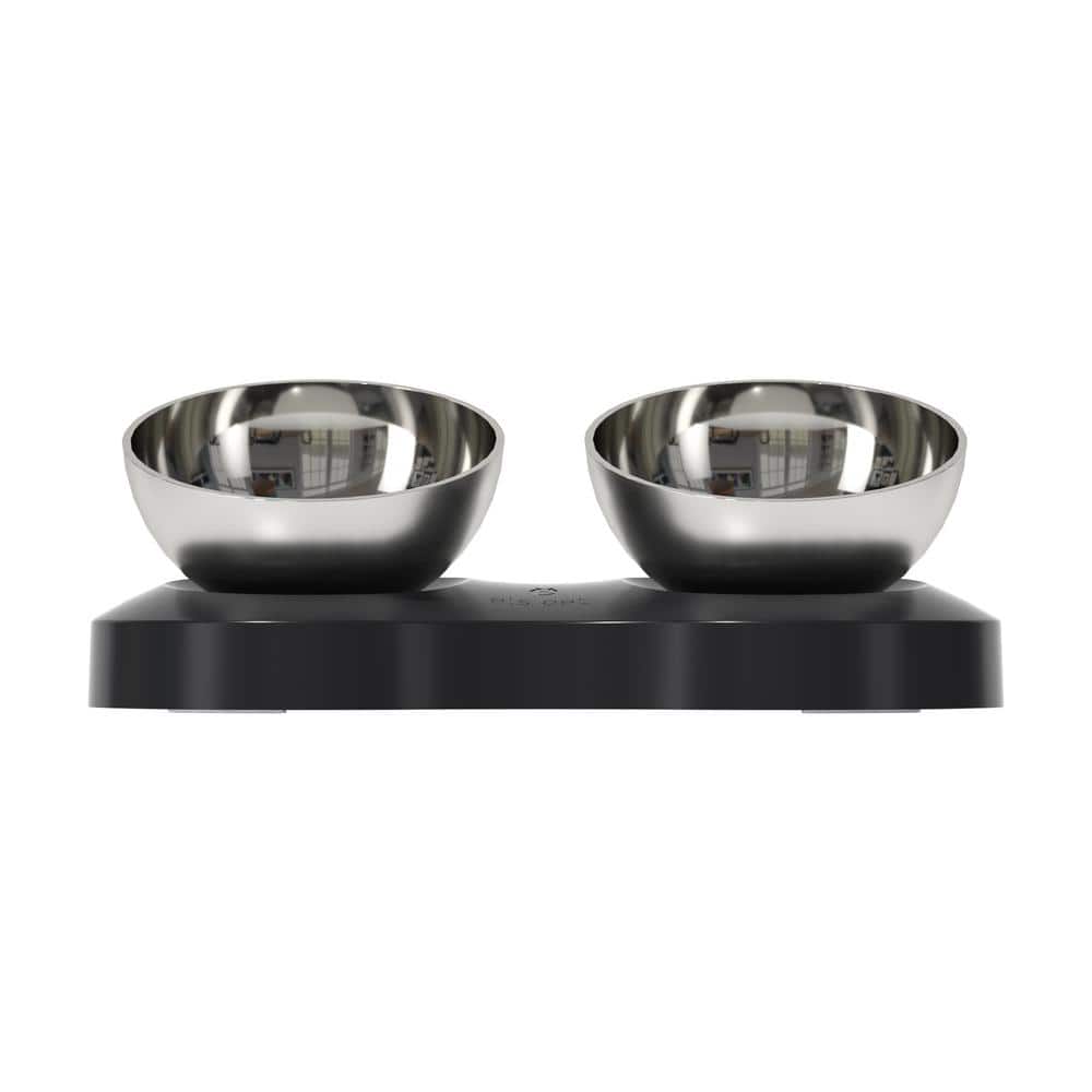 els pet Dual Stainless Steel Feeding Bowl EP-SSFB-DU - The Home Depot