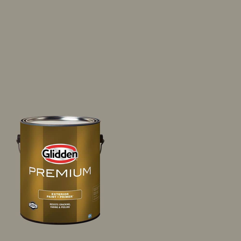 Glidden Premium 1 gal. PPG0999-4 Steeped Tea Semi-Gloss Exterior Latex ...