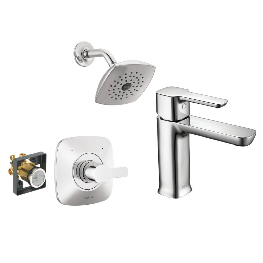 Delta Modern 1-Spray Shower Faucet with Single Handle Single Hole ...