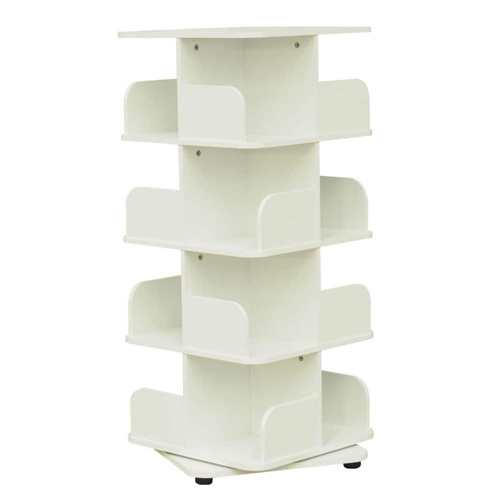 Signature Home SignatureHome Withe Finish Wood Material Hartwick 4-Tier ...
