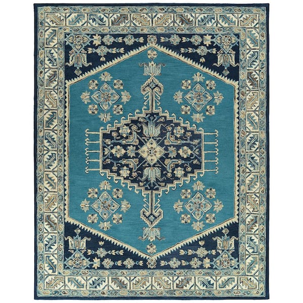Kaleen Charlotte Blue 4 ft. x 6 ft. Oriental Area Rug TDC01-17-46 - The ...