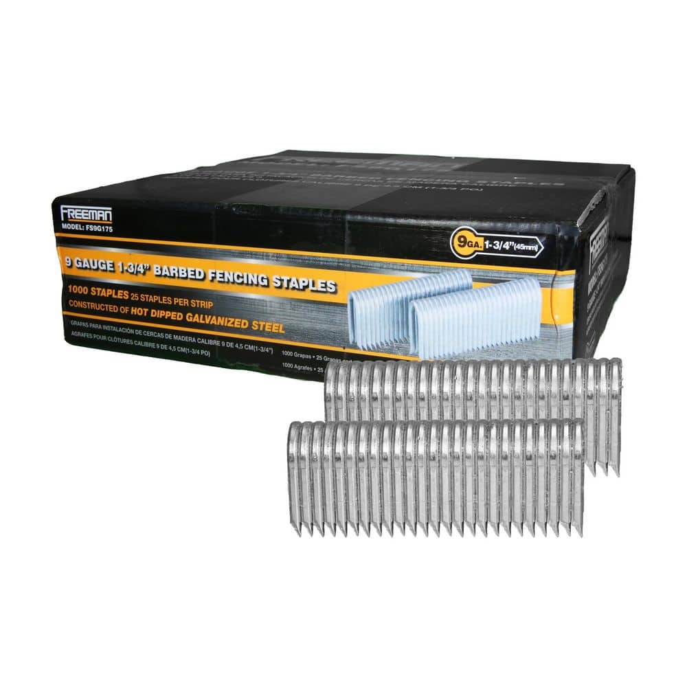 Freeman 9-Gauge 2 in. Glue Collated Fencing Staples (1000 count) FS9G2 ...