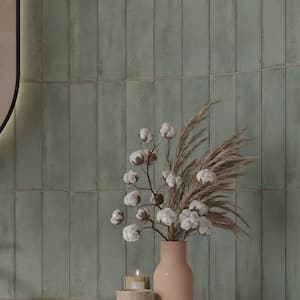 CRUZ BAY STUDIO Facet 3 in. x 12 in. White Matte Glazed Ceramic Subway ...
