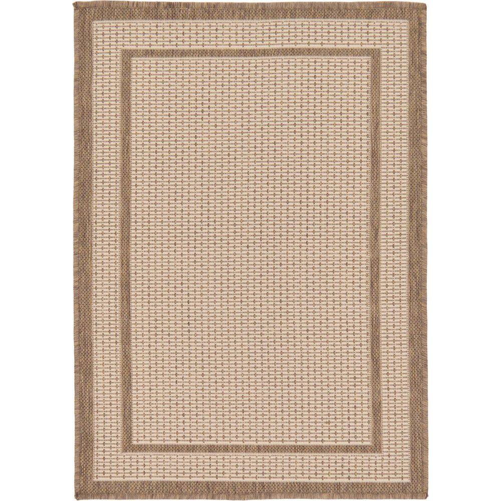 Unique Loom Outdoor Border Brown 2' 2 x 3' 0 Area Rug 3126580 - The ...