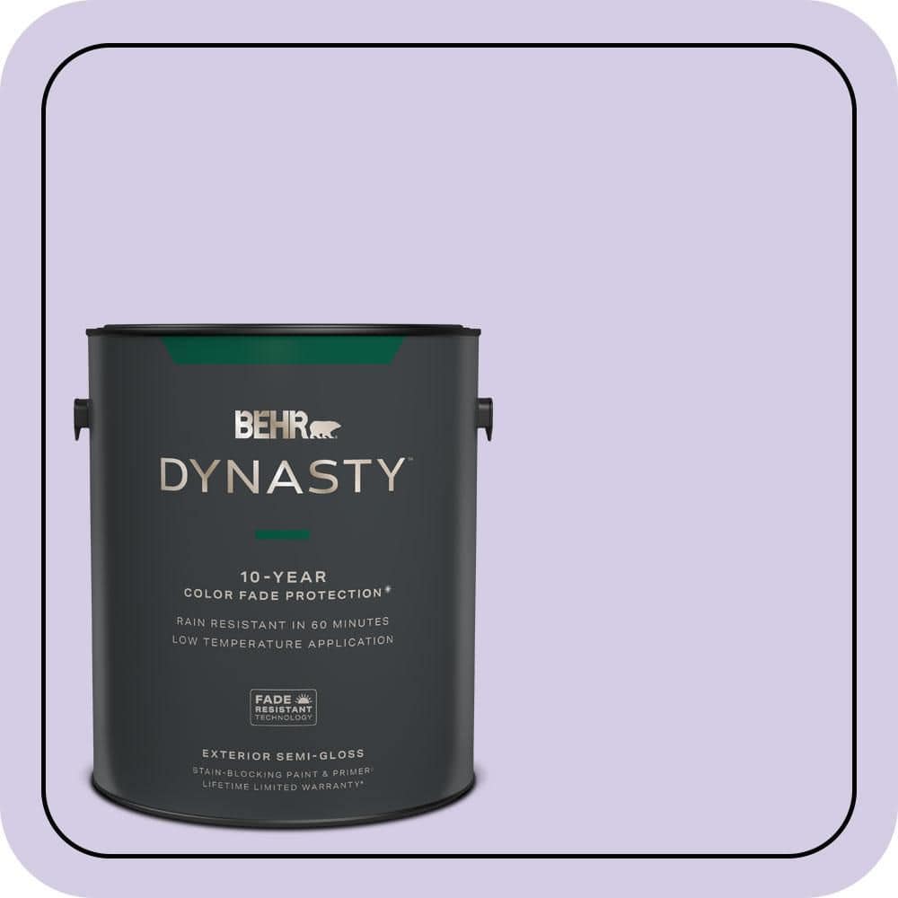 BEHR DYNASTY 1 gal. #640A-3 Potentially Purple Semi-Gloss Exterior ...