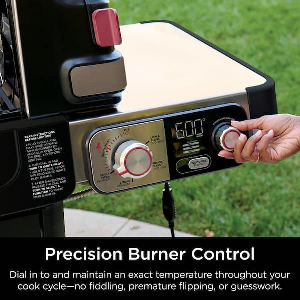 NINJA FlexFlame Plus 3-Burner Outdoor Cooking BBQ, 5-in-1 Propane and ...