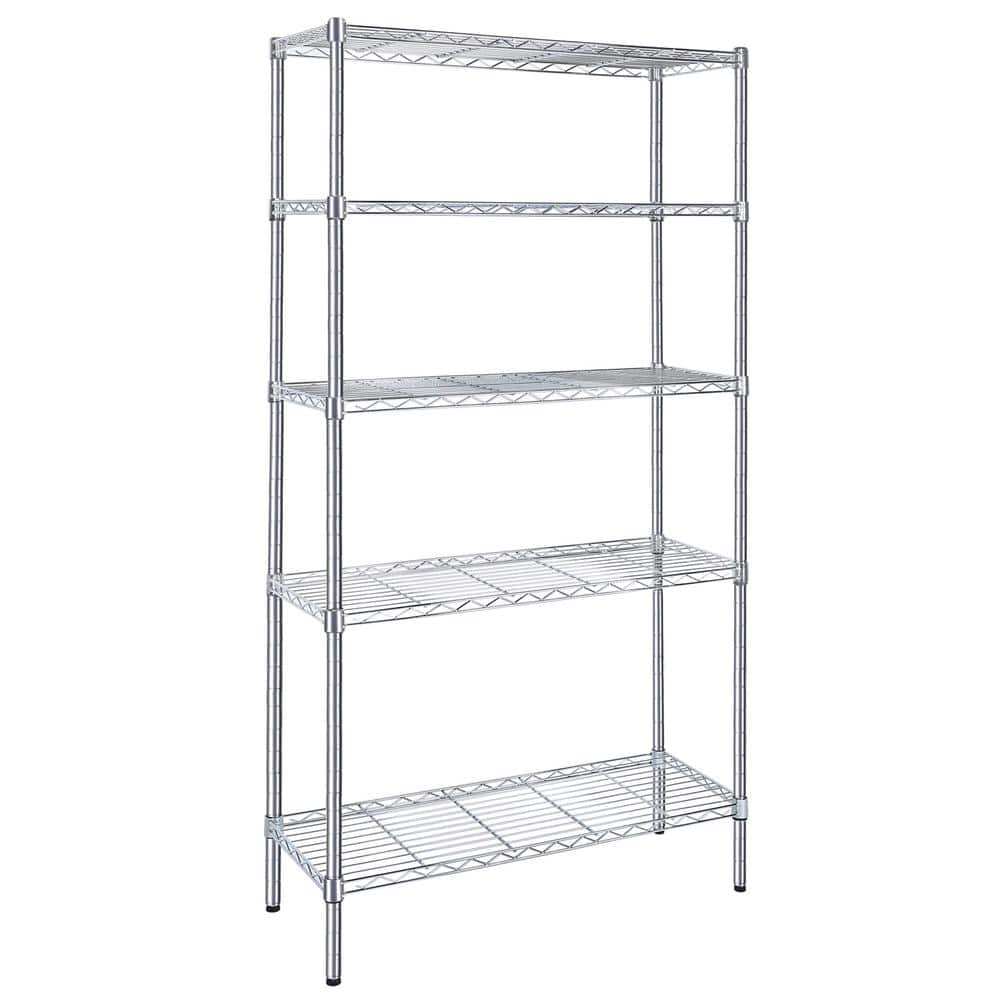 Tileon Heavy Duty Shelving Unit, Wire Metal Stackable Storage, 5-Tier ...