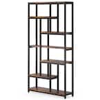 TRIBESIGNS WAY TO ORIGIN Frailey 39.3 in. Wide Vintage Brown Bookcase ...