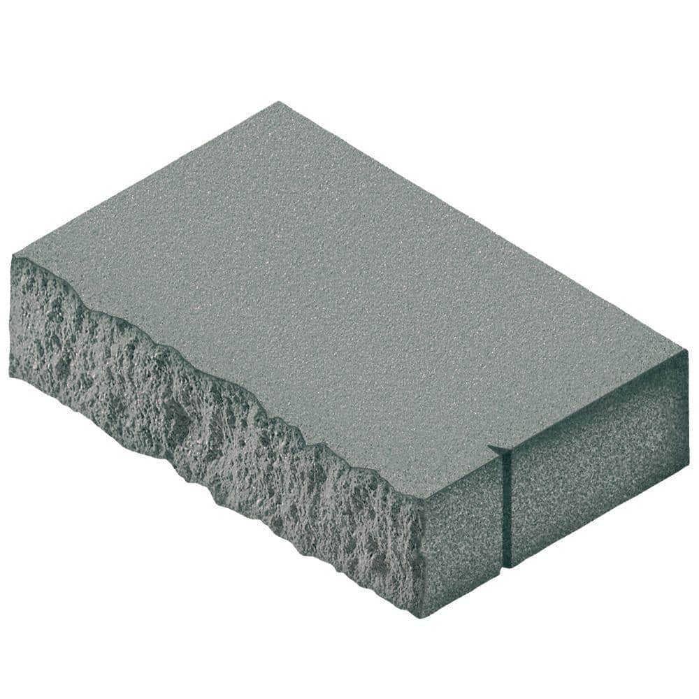 Pavestone 8 in. x 13.5 in. x 4 in Pewter Rectangular Retaining Concrete ...