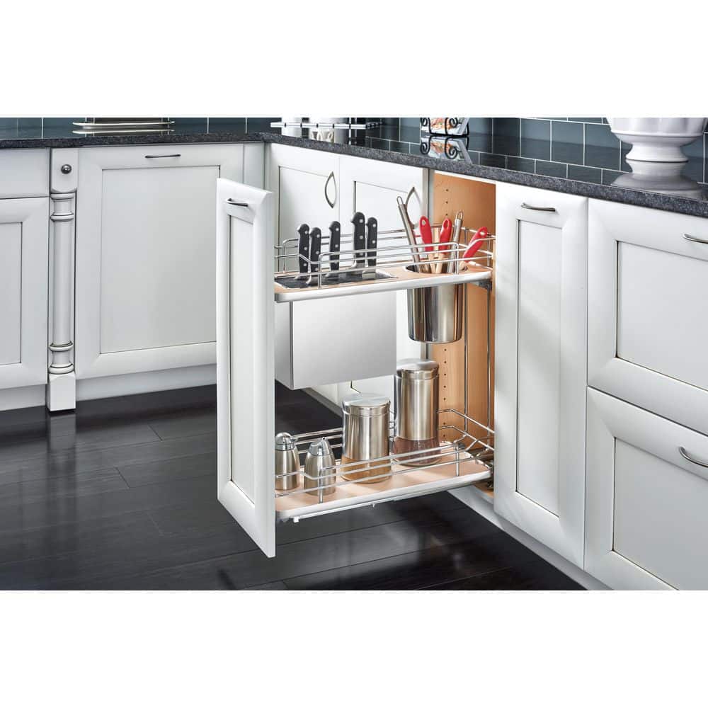 Rev-A-Shelf 2-Tier Knife Block Pullout Organizers w/ Soft-Close 5322KB ...