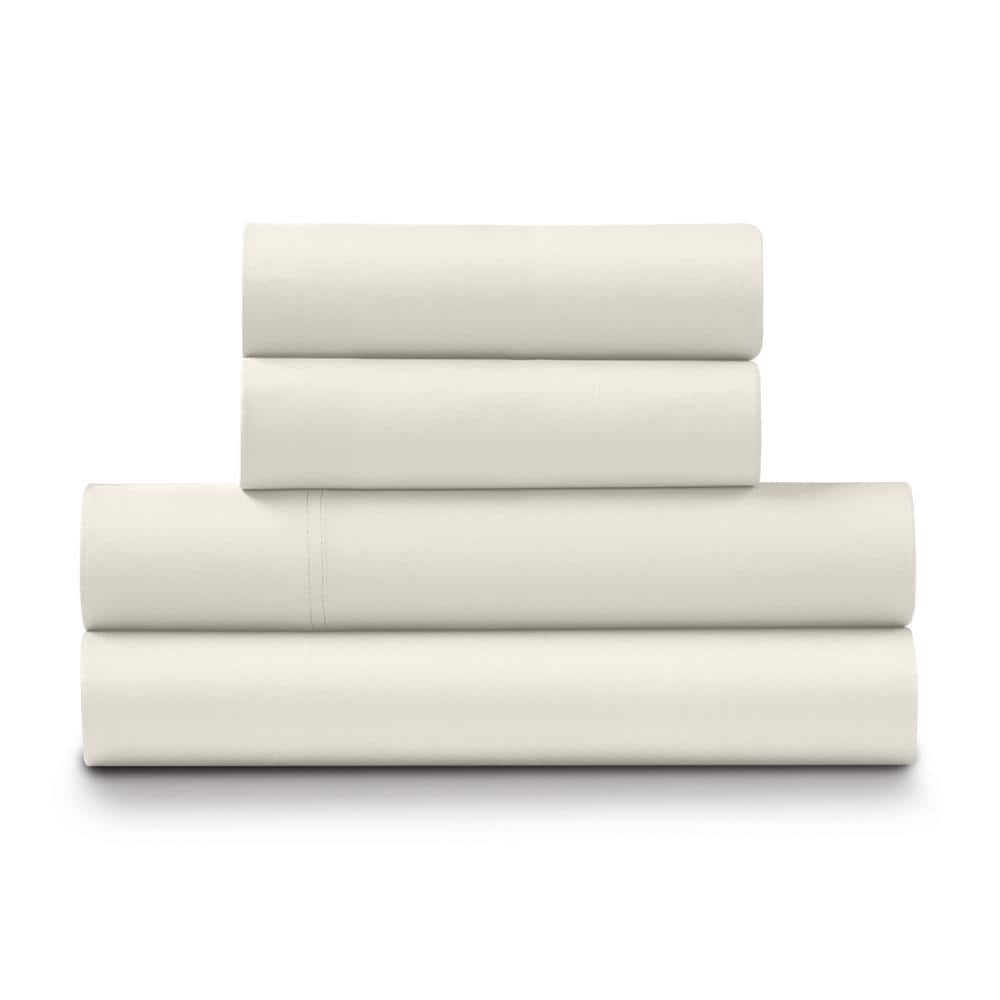 ELLA JAYNE Bamboo Deep-Pocket 4-Piece Full Sized, Ivory Sheet Set ...
