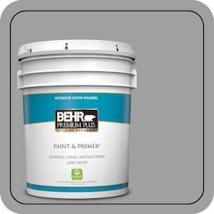 BEHR ULTRA 5 gal. #PPU26-06 Elemental Gray Satin Enamel Exterior Paint ...