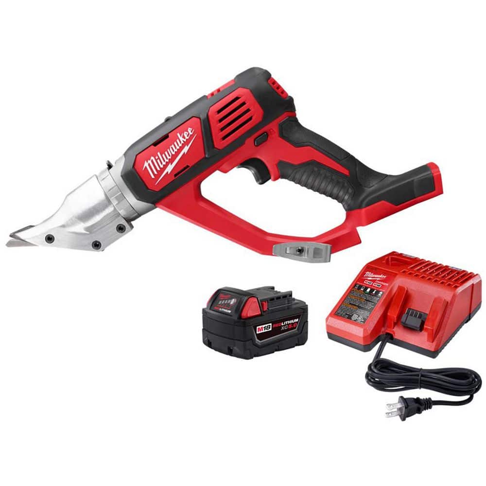Milwaukee M18 18-Volt Lithium-Ion Cordless 18-Gauge Double Cut Metal ...