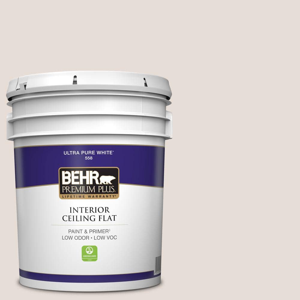 BEHR PREMIUM PLUS 5 gal. #PR-W11 Patience Ceiling Flat Interior Paint ...