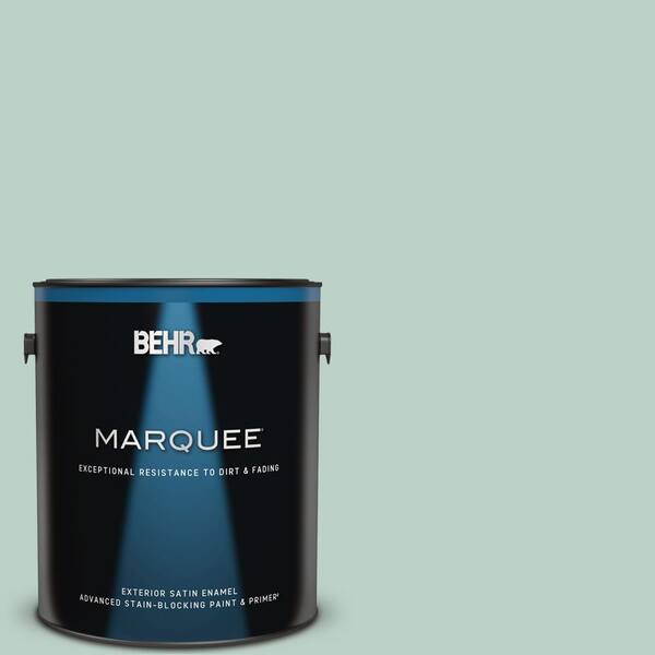 BEHR MARQUEE 1 gal. #S420-2 Moon Glass Satin Enamel Exterior Paint ...