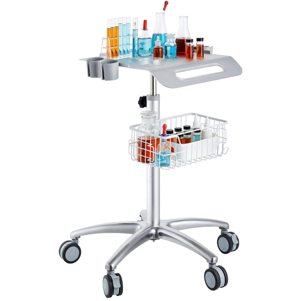 VEVOR Medical Cart, Salon Cart with Wheels, Mobile Trolley Cart Height ...
