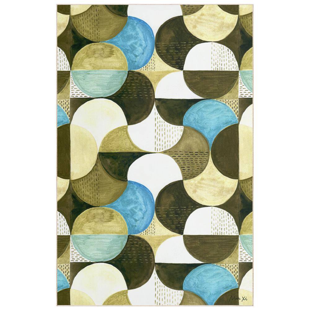 Empire Art Direct Multi-Colored 5 ft. x 8 ft. Geometric II Washable ...