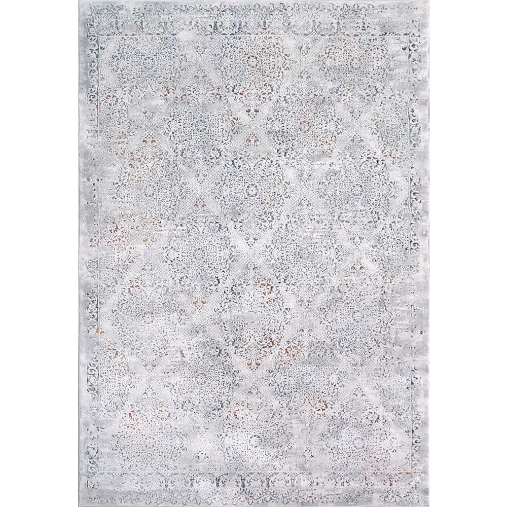 Dynamic Rugs Astro 5 ft. 3 in. X 7 ft. 7 in. Grey/Multi Oriental Indoor ...