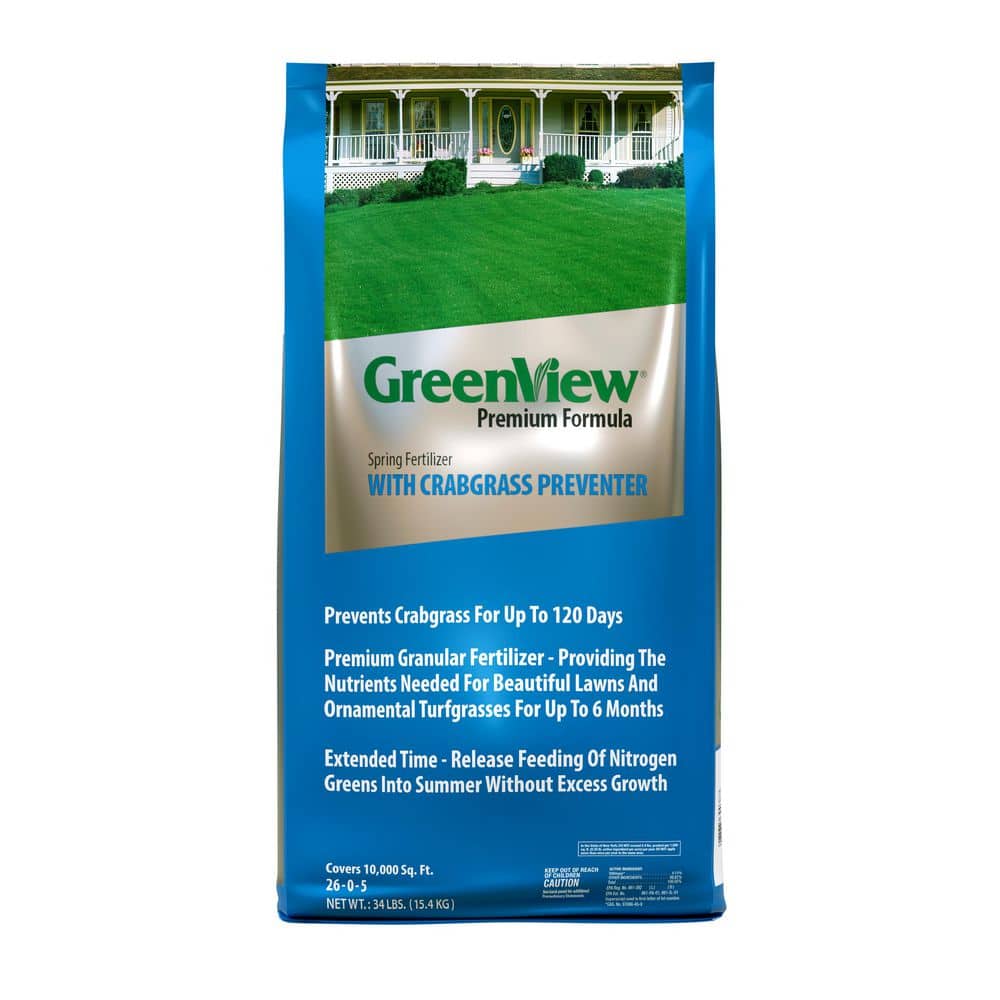 GreenView Premium Formula 34 lbs. Spring Fertilizer with Crabgrass ...