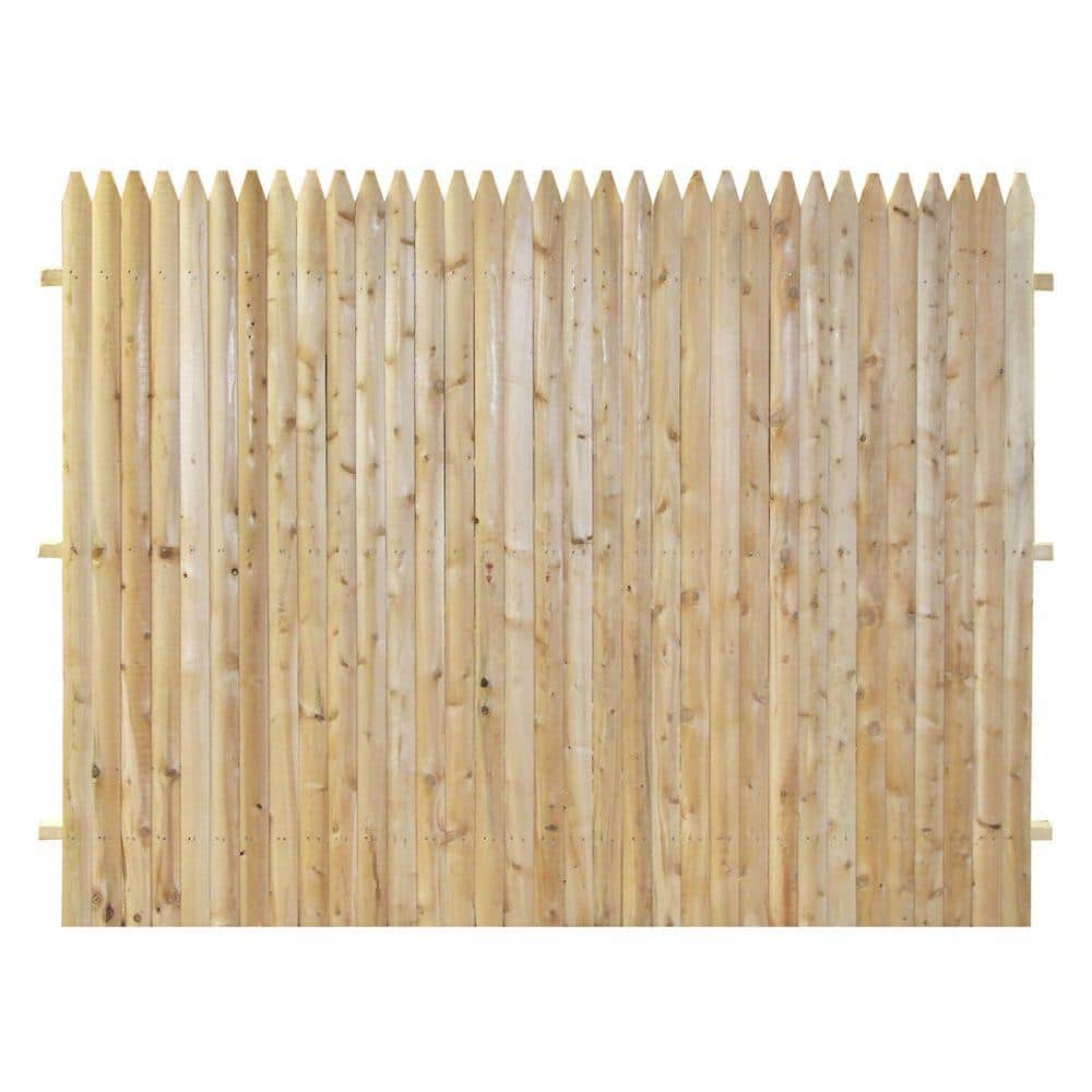 6 ft. x 8 ft. Cedar Doweled Fence Panel FMSCD633432HD - The Home Depot