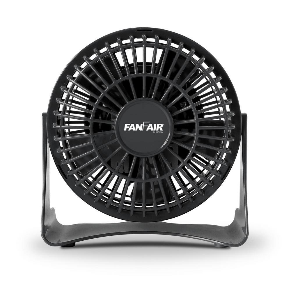 FANFAIR 4 in. Desk Personal Fan - Black MFPF400K974 - The Home Depot