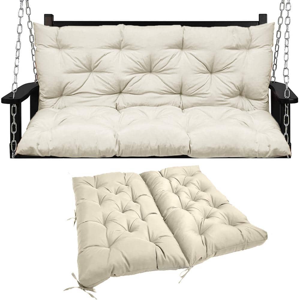 YLLN 40 x 40 in 2-3 Seater Replacement Outdoor Swing Cushions with Back ...