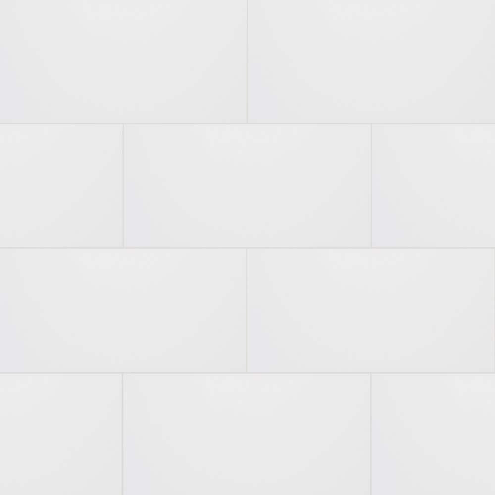 Streamline Arctic White Glossy 3 in x 6 in Ceramic wall Tile (11.19 sq ...