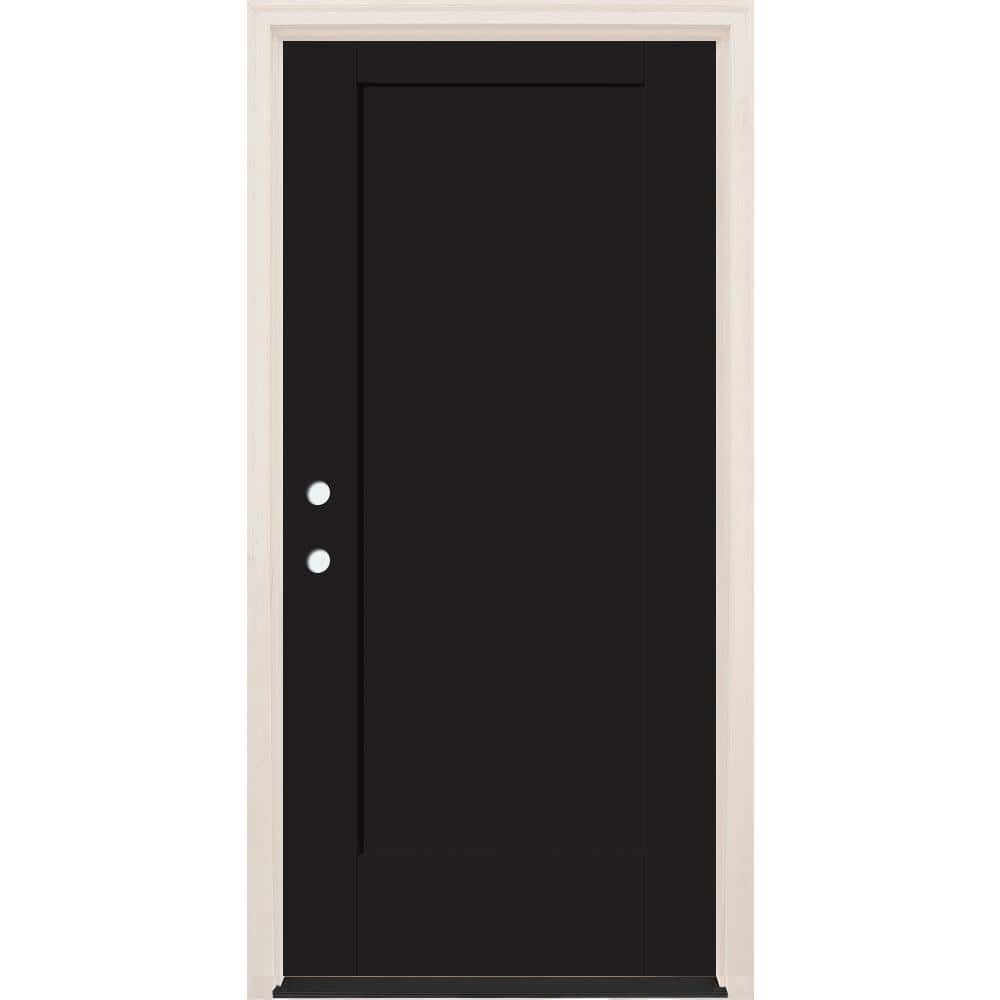 Builders Choice 32 in. x 80 in. 1 Panel Right-Hand Onyx Painted ...