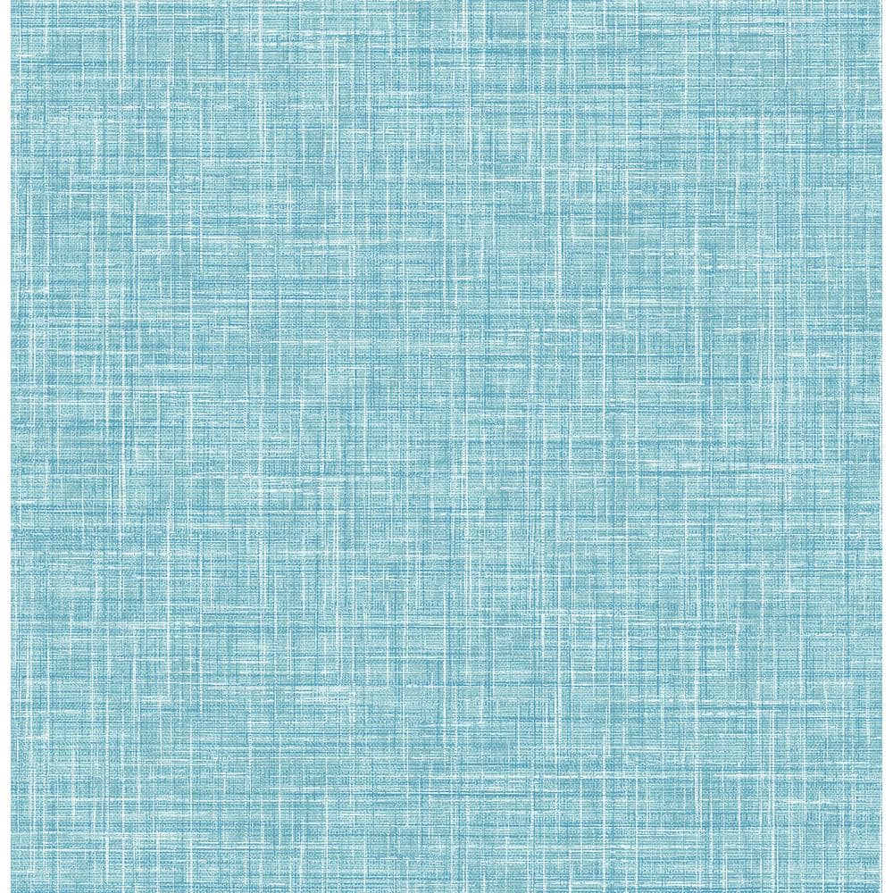 A-Street Prints Emerson Light Blue Faux Linen Wallpaper Sample 4081 ...