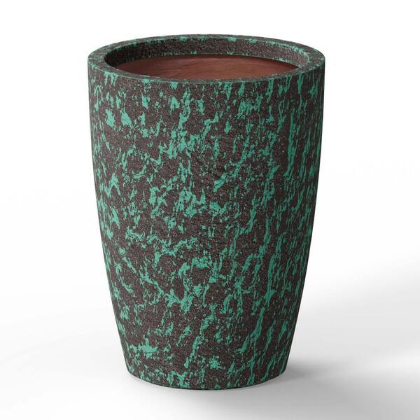 Morrava 13 in. Medium Muted Teal (Enhanced Interior) Concrete Round ...