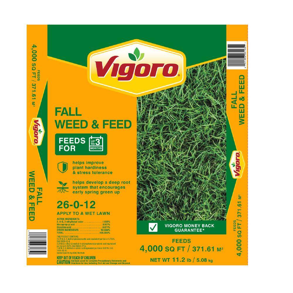 Vigoro Fall Weed and Feed Lawn Fertilizer 4 m 11.2 LB 100551896 - The ...
