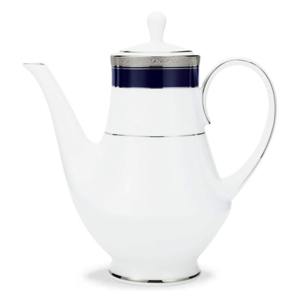 Noritake Crestwood Cobalt Platinum 49 fl. oz. (White) Porcelain Coffee ...