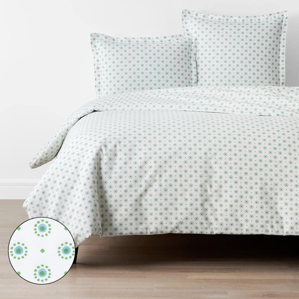The Company Store Company Cotton Myla Dots Green Multi Full Organic ...