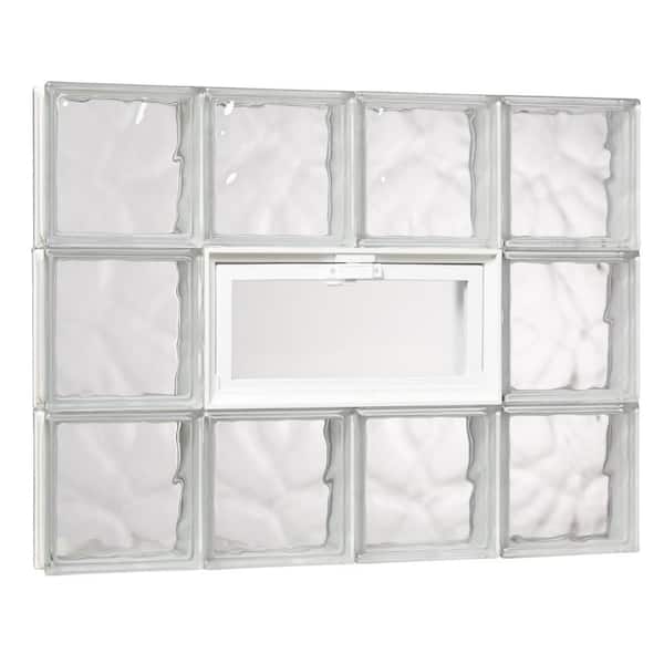 TAFCO WINDOWS 31 in. x 23.25 in. x 3.125 in. Wave Pattern Glass Block ... TAFCO WINDOWS 31 in. x 23.25 in. x 3.125 in. Wave Pattern Glass Block ...