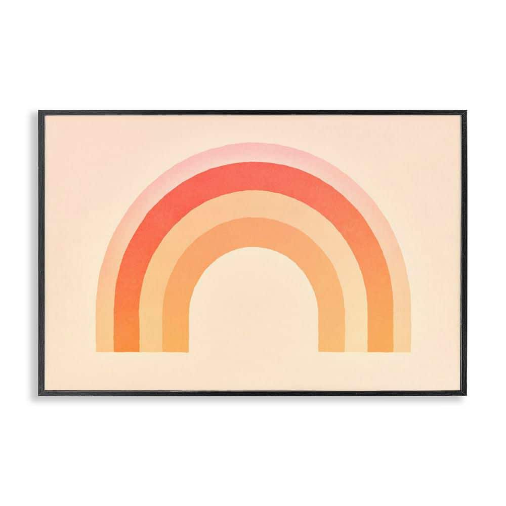 Stupell Industries Boho Rainbow with Gradient by Andrea Haase Black ...