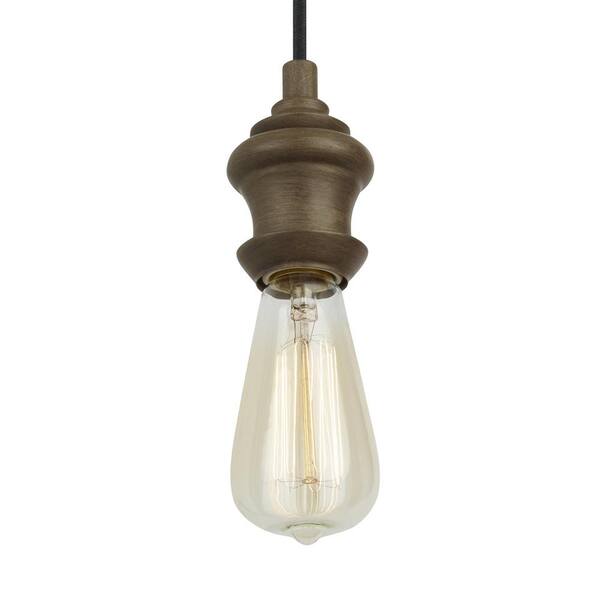 Generation Lighting Corddello 1-Light Weathered Oak Mini Pendant ...