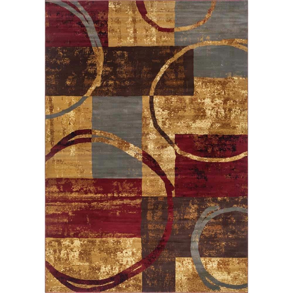 Unique Loom Barista Kouillou Multi 10 ft. x 14 ft. 1 in. Area Rug ...
