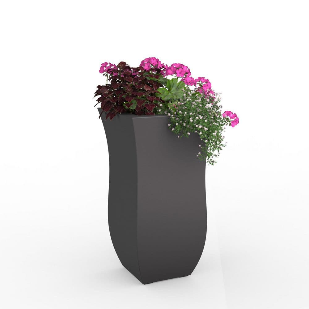 Mayne Valencia 30 in. Tall Graphite Grey Polyethylene Planter 5874-GRG ...