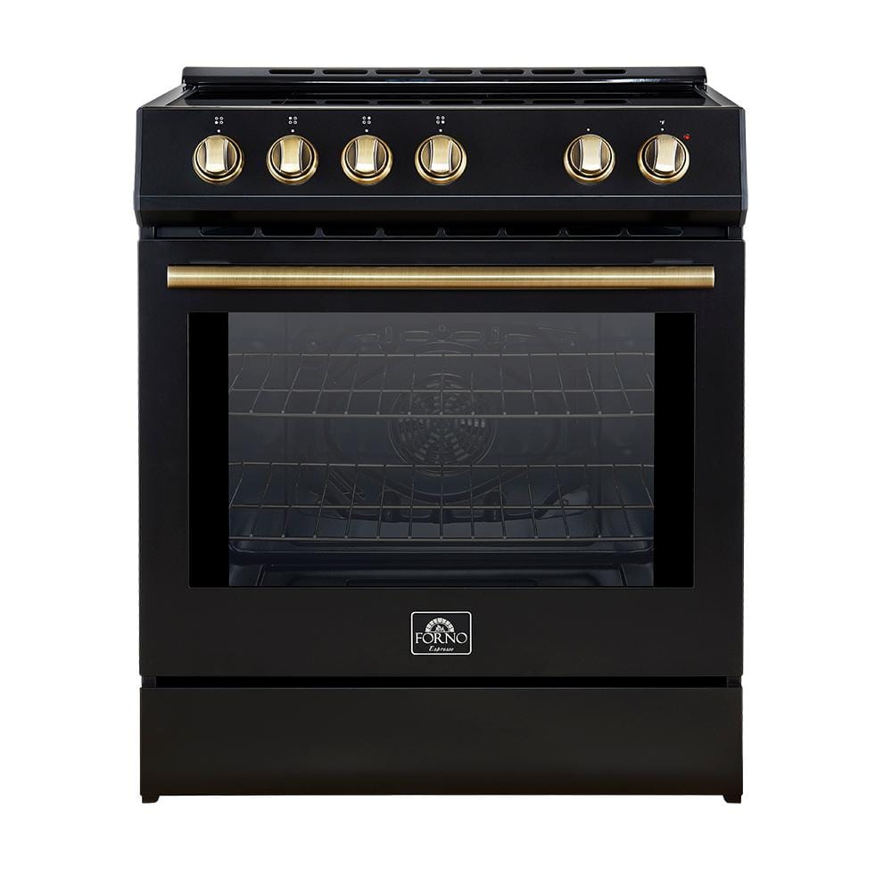 Forno Leonardo 30 in. Induction Range 4-Burner Elements in Black ...