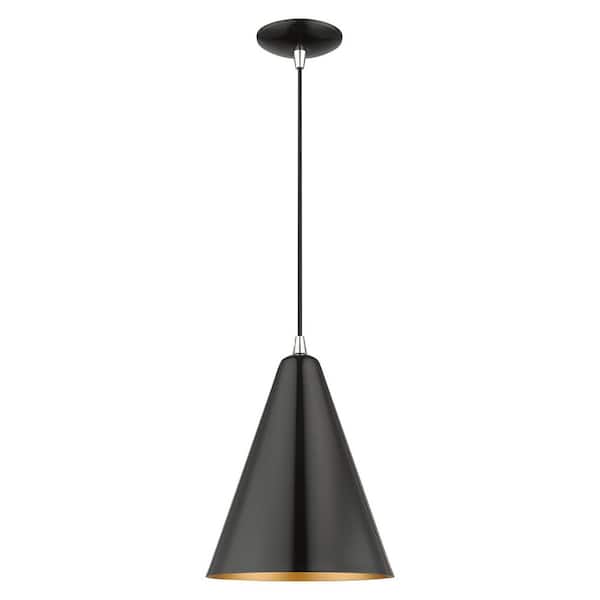 AVIANCE LIGHTING FAIRMEADE 60-Watt 1 Light Black Finish Pendant Light ...