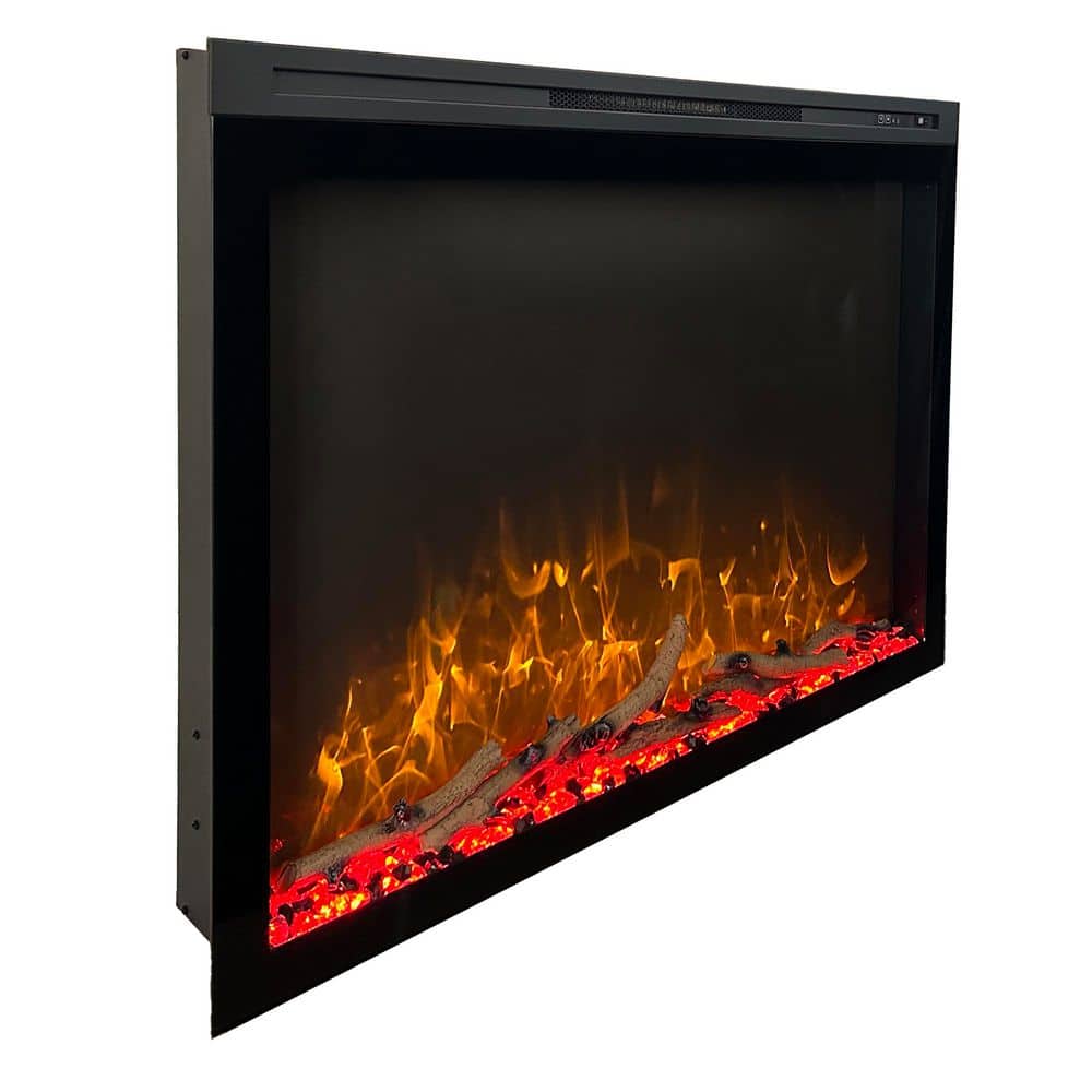 ACTIVEFLAME Pro Series 42 in. Ventless Electric Fireplace Insert, Black ...