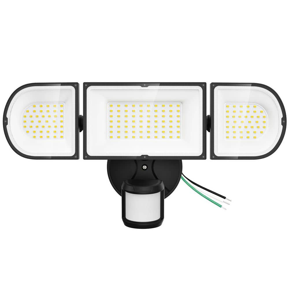 KIYAR 150-Watt 15000 Lumen Motion Sensing Dusk to Dawn LED Flood Light ...