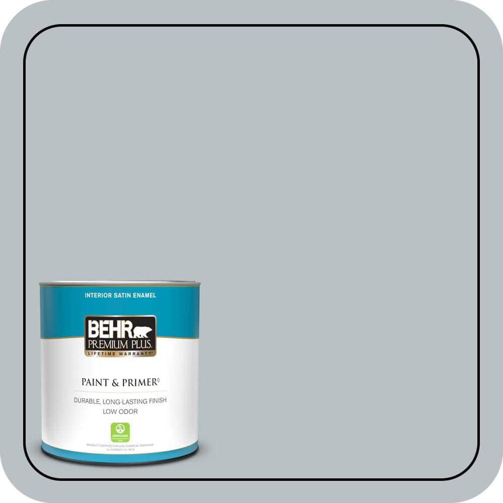 BEHR PREMIUM PLUS 1 qt. #MQ5-31 Distant Star Satin Enamel Low Odor ...