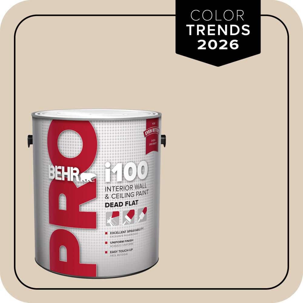 BEHR PRO 1 gal. #MQ3-11 Dainty Lace Dead Flat Interior Paint PR10501 ...